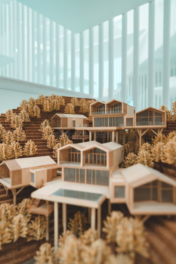 Vertical Shot of Cardboard Building Models Editorial Photography - Image of models, vertical ...