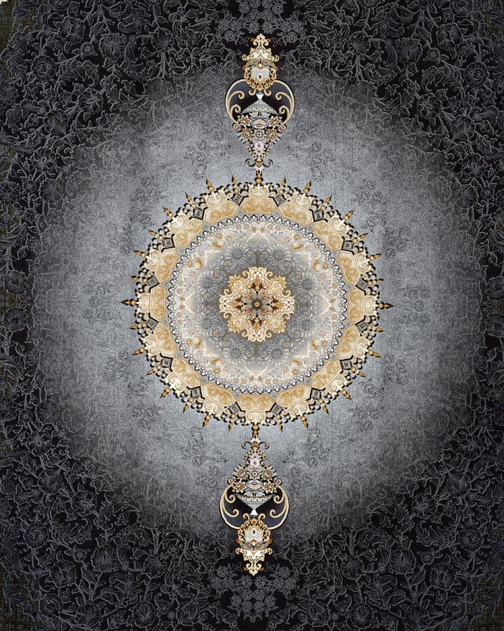 Vertical Shot of a Carpet with Small Details. Stock Illustration ...