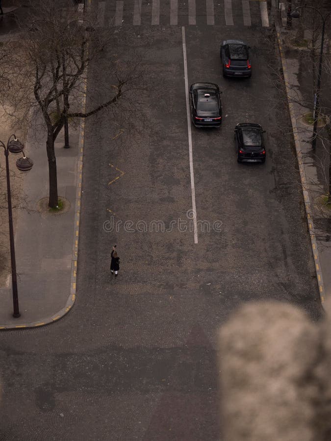 Vertical Shot of Cars in the Street Stock Photo - Image of cars ...