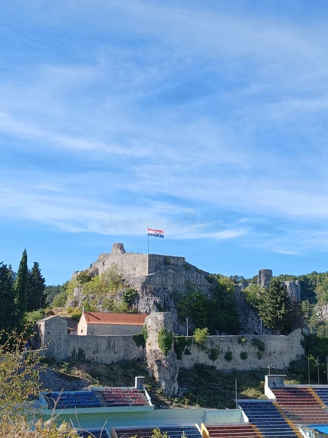 Vertical Shot of a Castle on the Hill Stock Image - Image of castle ...