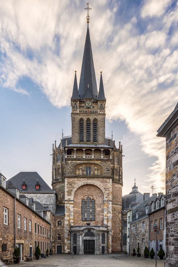Vertical Shot of a Cathedral in Aachen, Germany Editorial Stock Image ...