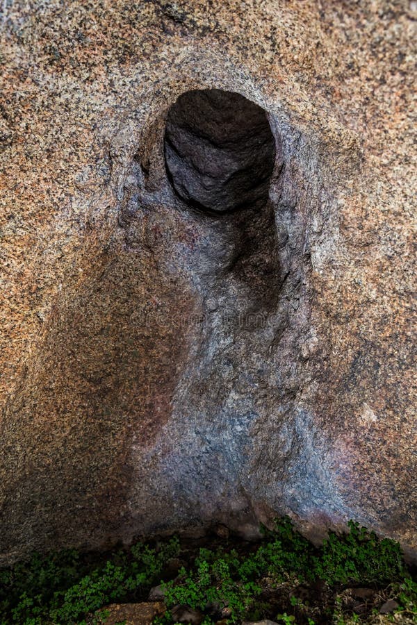 Small Cave Near the Riverbank at Glymur, Iceland Stock Photo - Image of ...