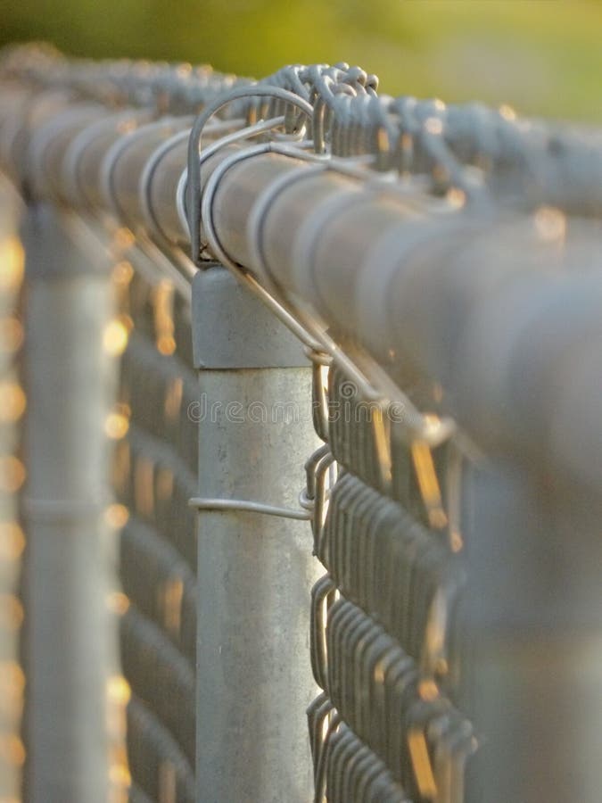 Vertical Shot of Chain Link Metal Fence Stock Image - Image of link ...