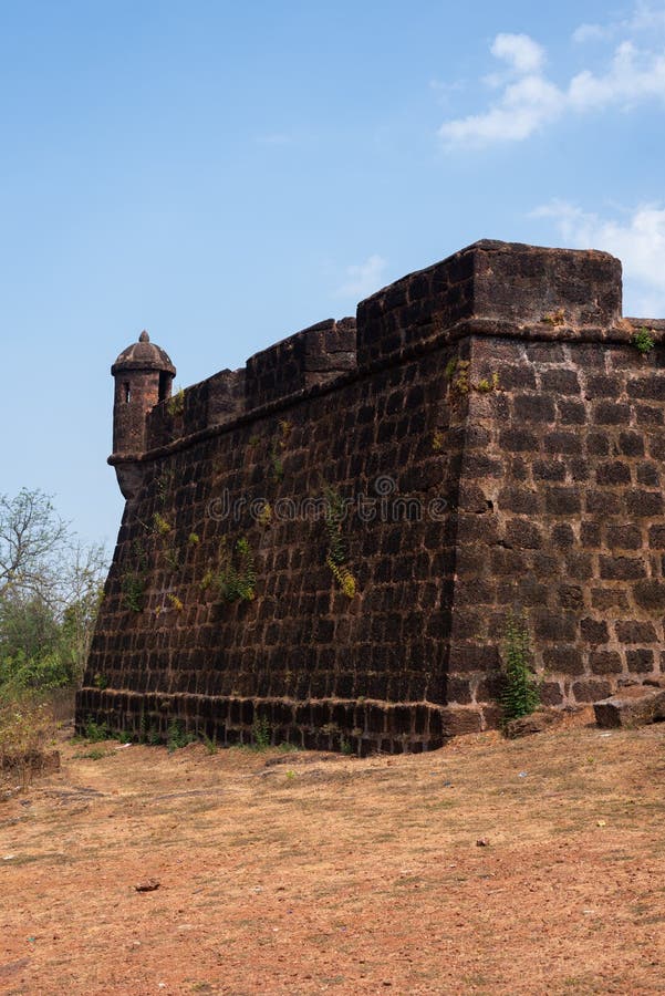 Vertical Shot of the Chapora Fort in India Stock Image - Image of ...
