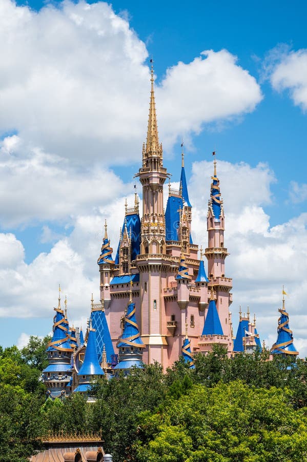 Vertical Shot of the Cinderella Castle in the Walt Disney World ...