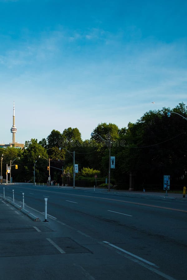 Vertical Shot of the CN Tower in Downtown Toronto Editorial Photography ...