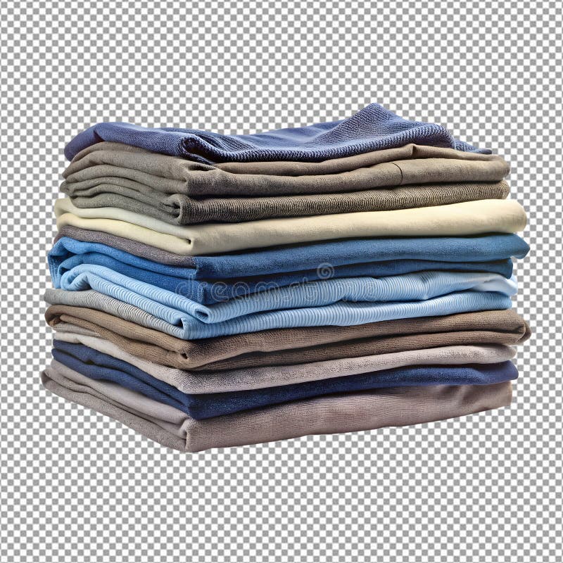 A Vertical Shot of Colorful Folded Clothes Stack Stock Photo ...