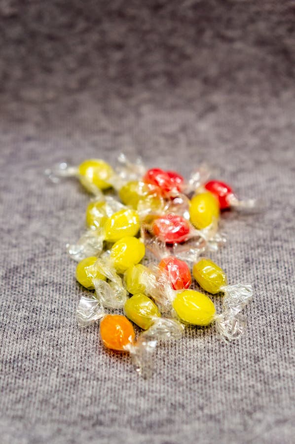 Vertical Shot of Colorful Hard-boiled Wrapped Candy Pile Stock Image ...
