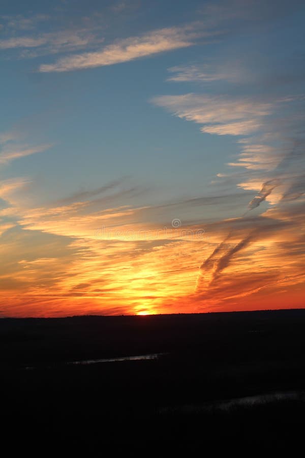 Vertical Shot of a Colorful Sky at Sunset Stock Photo - Image of ...