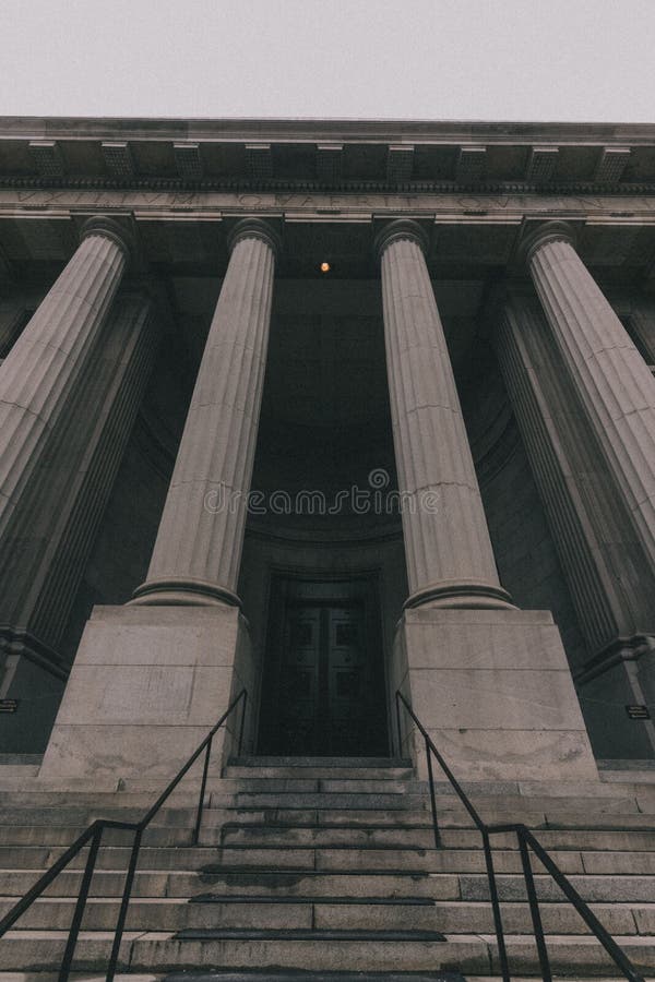Vertical Shot of Columns and Facade of a Building Editorial Image ...