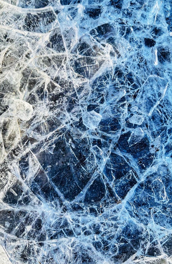 Vertical Shot of the Cracked Ice Texture Stock Photo - Image of design ...