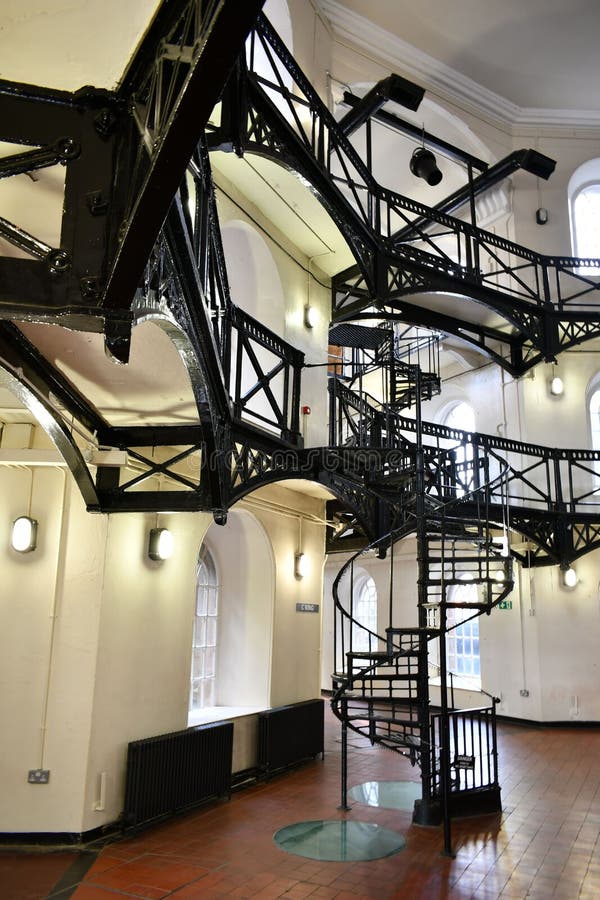Vertical Shot of Crumlin Road Gaol Interior Iron Work Editorial ...