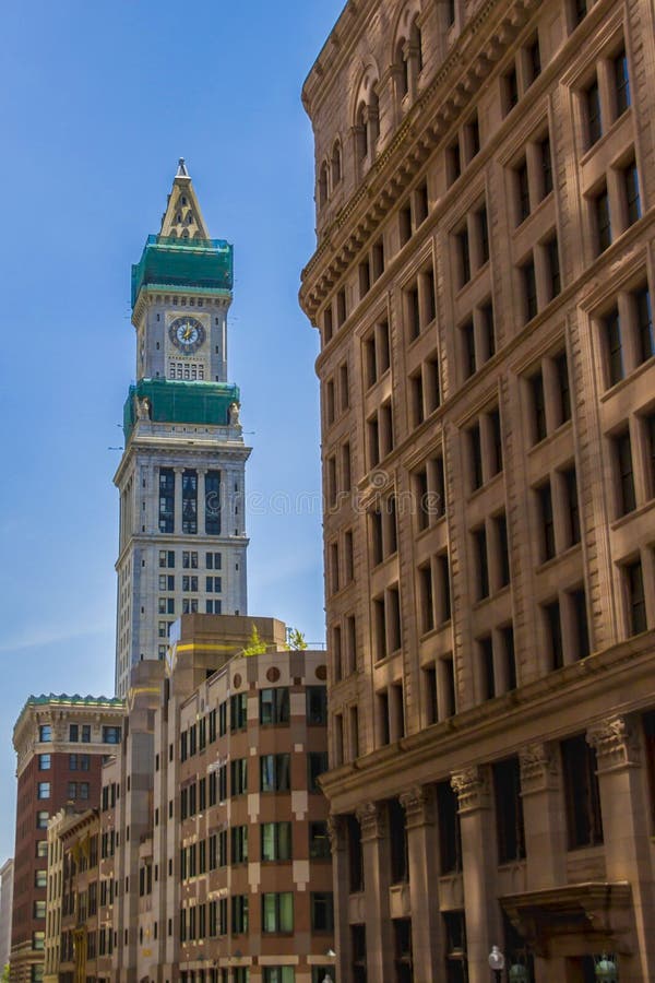Vertical Shot of the Custom House Tower Located in Boston, USA, during ...
