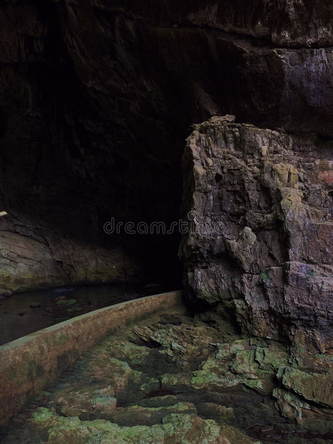Vertical Shot of a Dark Cave Stock Image - Image of tourism, night ...