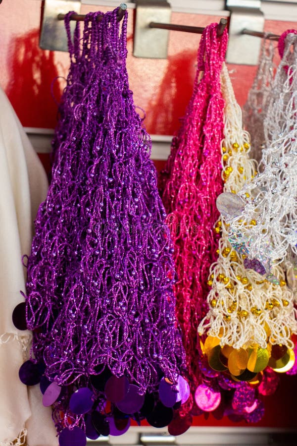 Vertical Shot of Decorative Strings at the Shop Stock Image - Image of ...