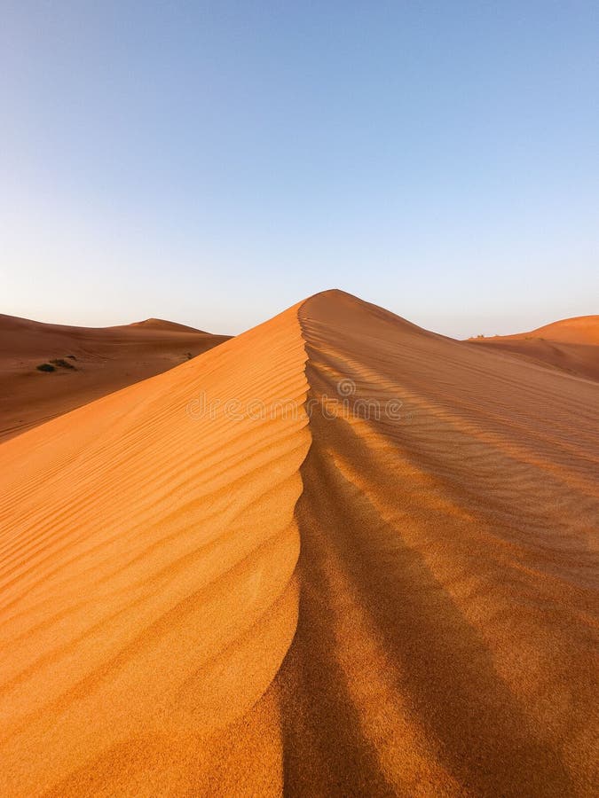Vertical Shot of the Desert of Dubai Under the Sunlight in the UAE ...