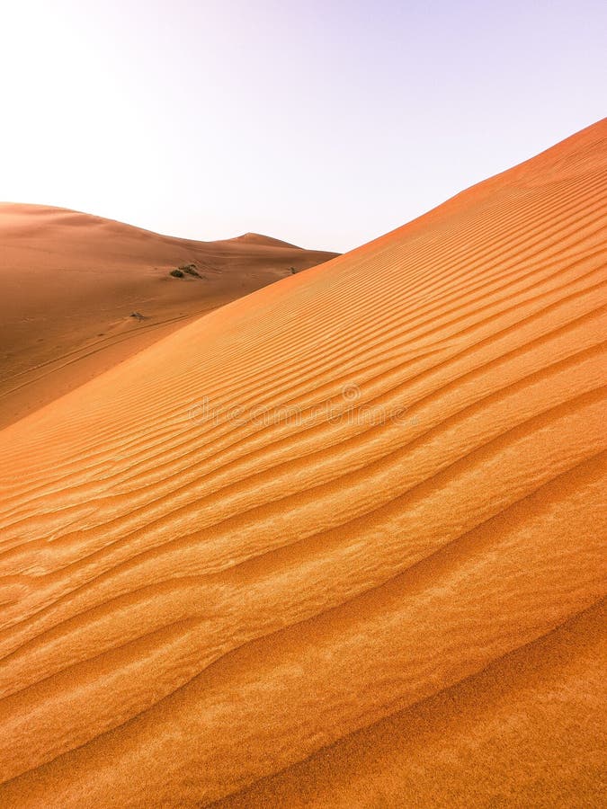 Vertical Shot of the Desert of Dubai Under the Sunlight in the UAE ...