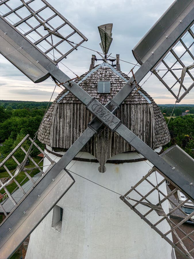 Vertical Shot of the Details of a Wind Mill Stock Image - Image of ...