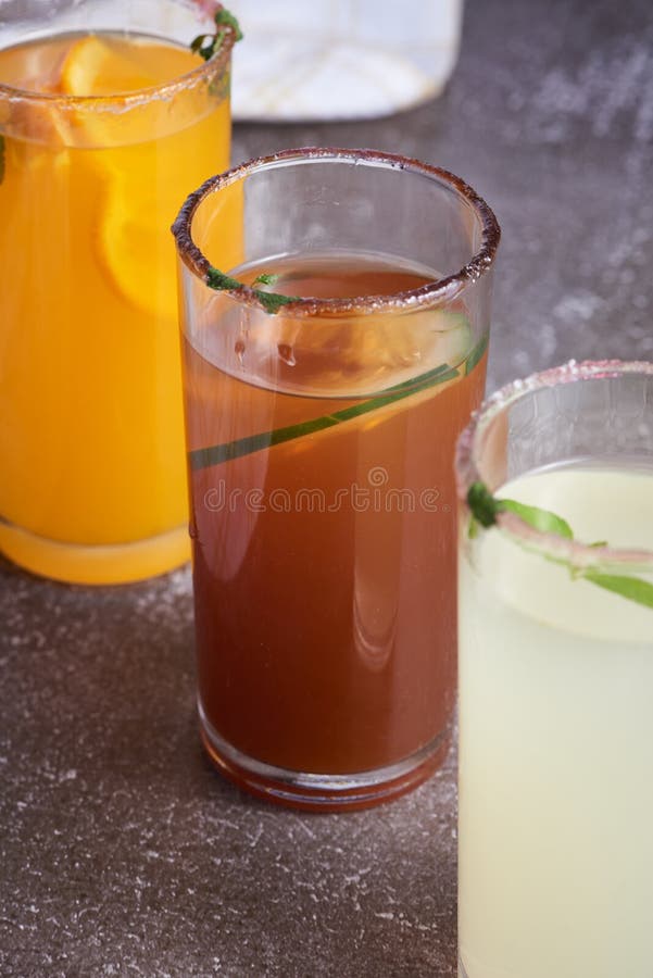 Vertical Shot of Different Cocktail on the Table Stock Photo - Image of ...
