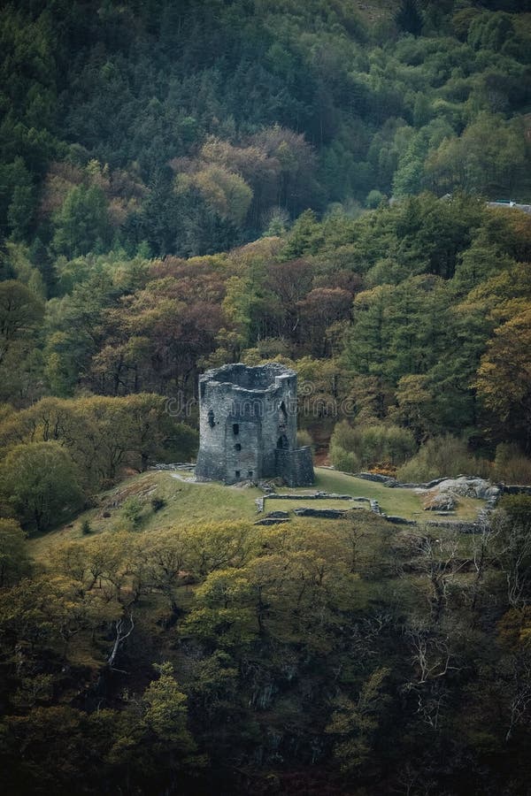 Vertical Shot of Dolbadarn Castle in Wales Stock Image - Image of ...