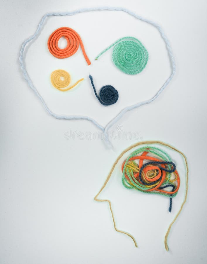 Vertical Shot of a Drawing of a Person S Mind and Thoughts by Using ...