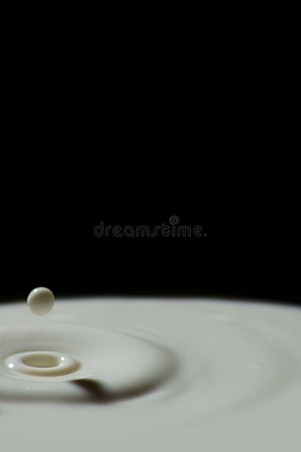 Drop of Milk Falling into the Cup Stock Photo - Image of motion ...