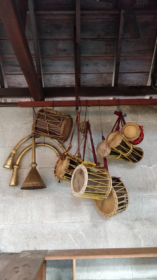 Vertical Shot of Eastern Instruments Hanging from the Ceiling Stock ...