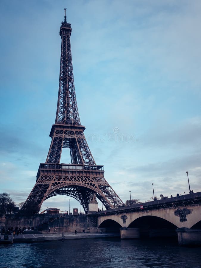 Vertical Shot of Eiffel Tower, Paris France Editorial Photo - Image of ...
