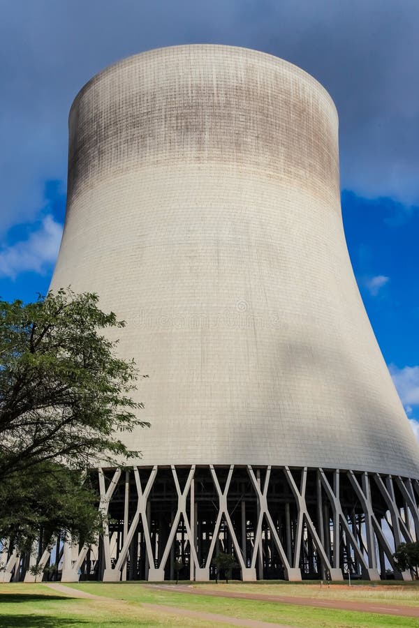 Vertical Shot of an Electrical Generation Plant Outdoors Stock Photo ...