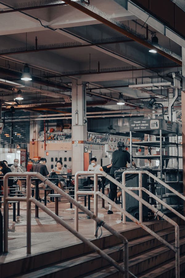 Vertical Shot of an Entrance To the Cafeteria Editorial Photo - Image ...