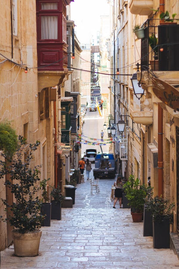 Vertical Shot of a European Street Corner Editorial Image - Image of ...