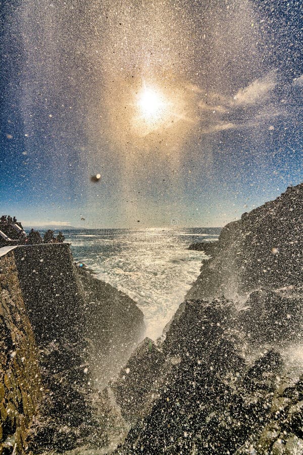 Vertical Shot of the Exploding La Bufadora Blow Hole in Ensenada ... Vertical Shot of the Exploding La Bufadora Blow Hole in Ensenada ...