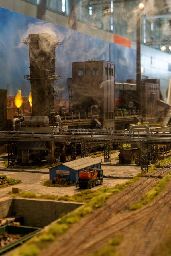 Vertical Shot of a Factory Mockup, Industrial Concept Stock Image ...