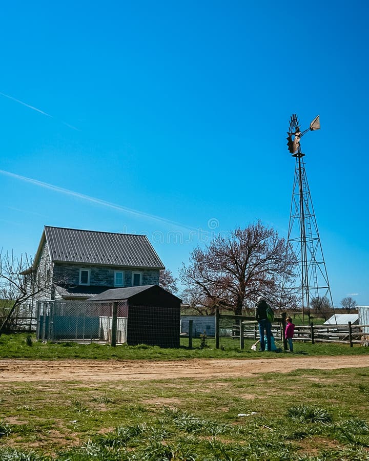 Vertical Shot of a Farm House in Pennsylvania Stock Image - Image of ...