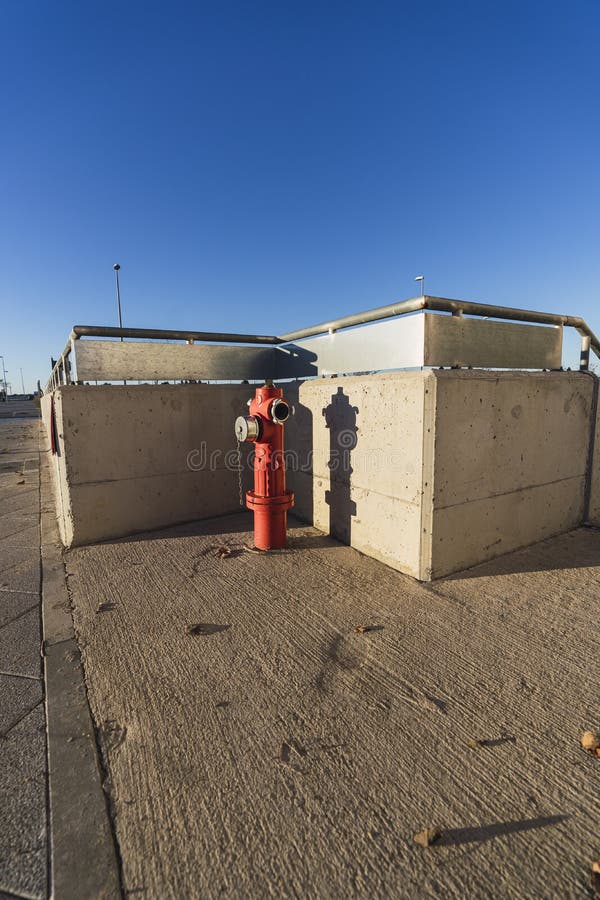 Vertical Shot of a Fire Hydrant on the Roof of a Building Stock Photo ...
