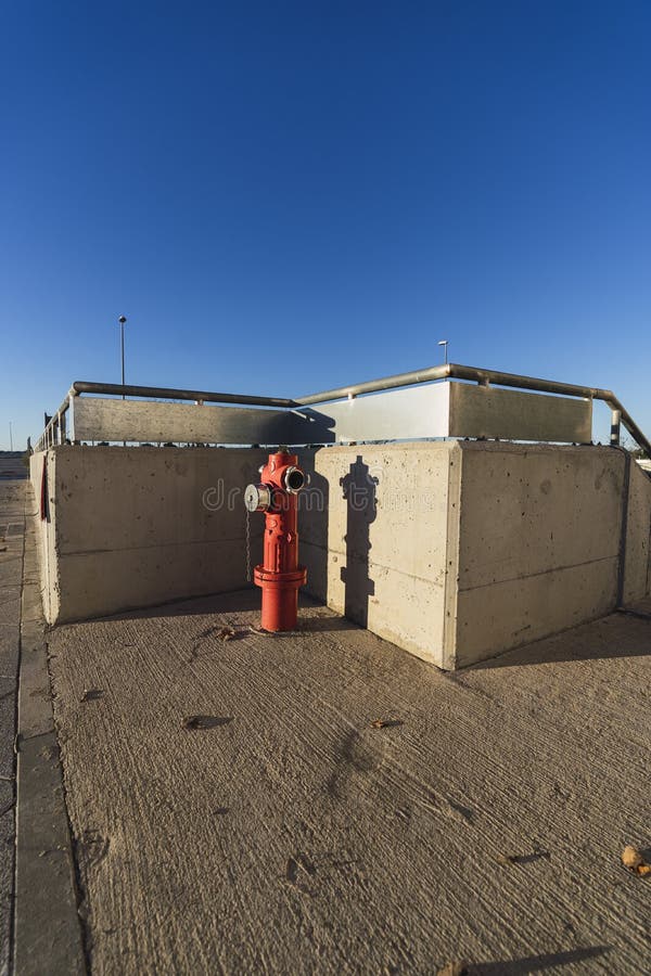 Vertical Shot of a Fire Hydrant on the Roof of a Building Stock Image ...