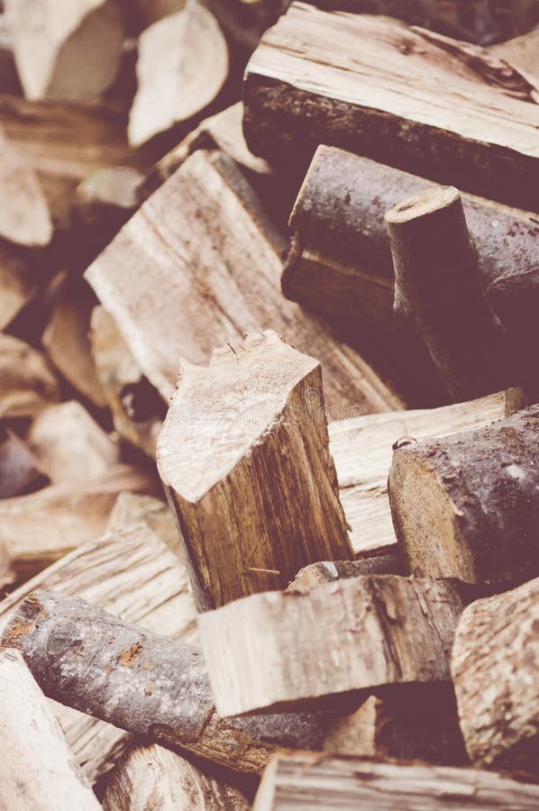 Vertical Shot of Firewood Stack Stock Photo - Image of environment ...
