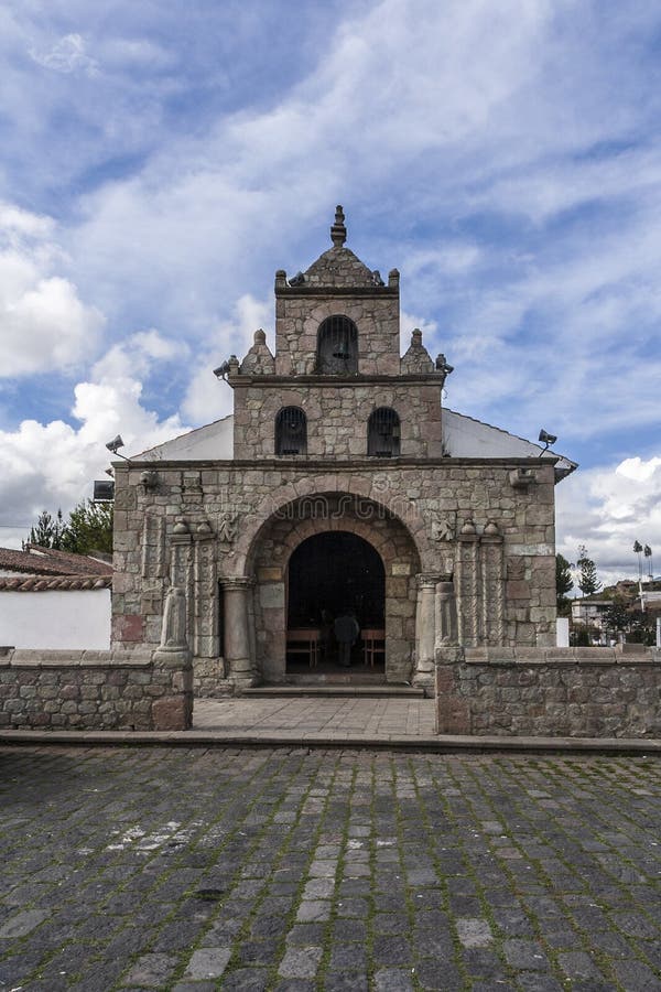 Vertical Shot of the First Church Built in Ecuador Stock Image - Image ...