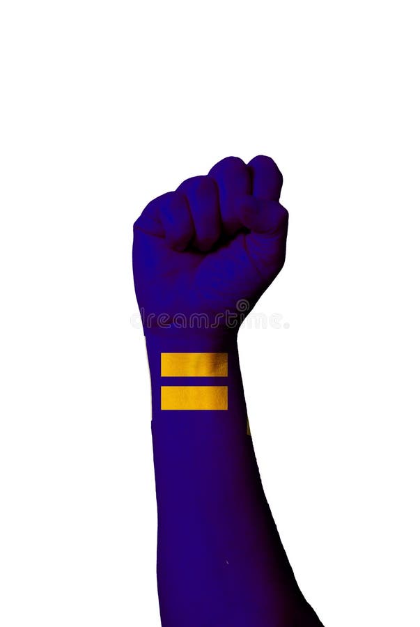 Vertical Shot of the Flag of Human Rights Campaign Painted on Human ...