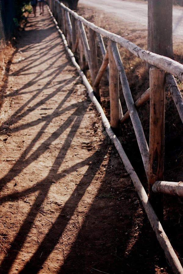 Vertical Shot Footpath Wooden Handrail Stock Photos - Free & Royalty ...