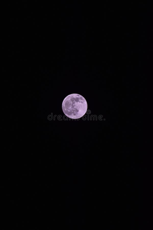 Vertical Shot of Full Moon Isolated on Black Background - Perfect for ...