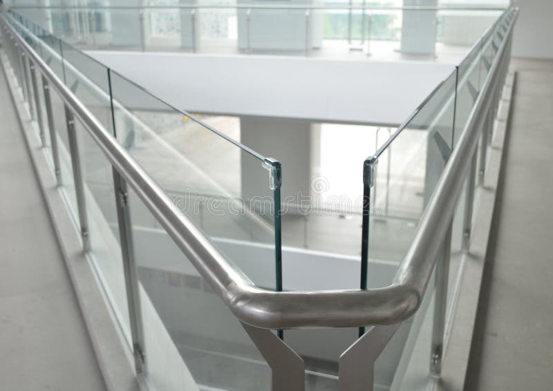 Vertical Shot of Glass Surfaces Forming a Sharp Angle in a Modern ...