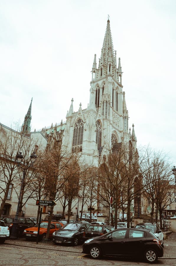 Vertical Shot of a Gothic Cathedral Stock Image - Image of light ...
