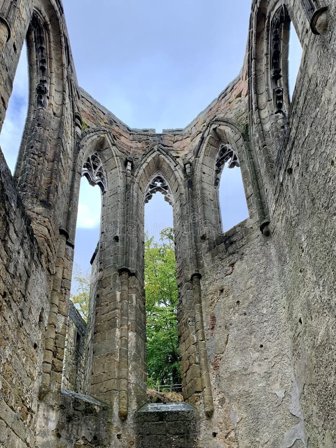 Gothic Ruins in the British Countryside Stock Photo - Image of house ...