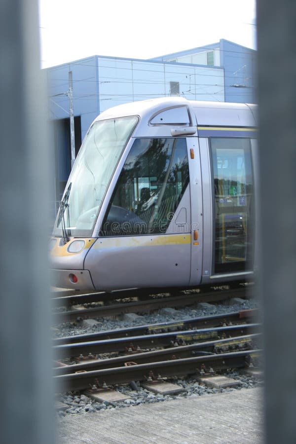 Vertical Shot of a Gray Train on a Railroad Stock Image - Image of ...