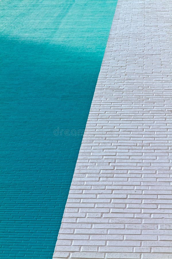 Vertical Shot of the Half Blue and Half White Ground Bricks Stock Image ...