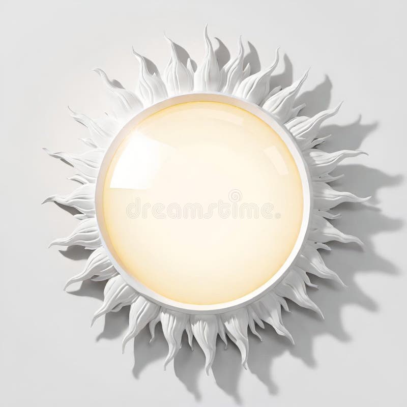 A Vertical Shot of a Half of Sun Light Bulb Stock Illustration ...