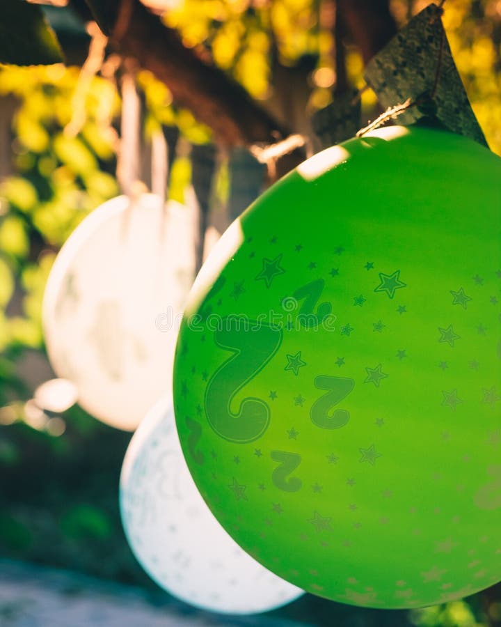 Vertical Shot of Hanging Balloons Stock Photo - Image of asian, full ...