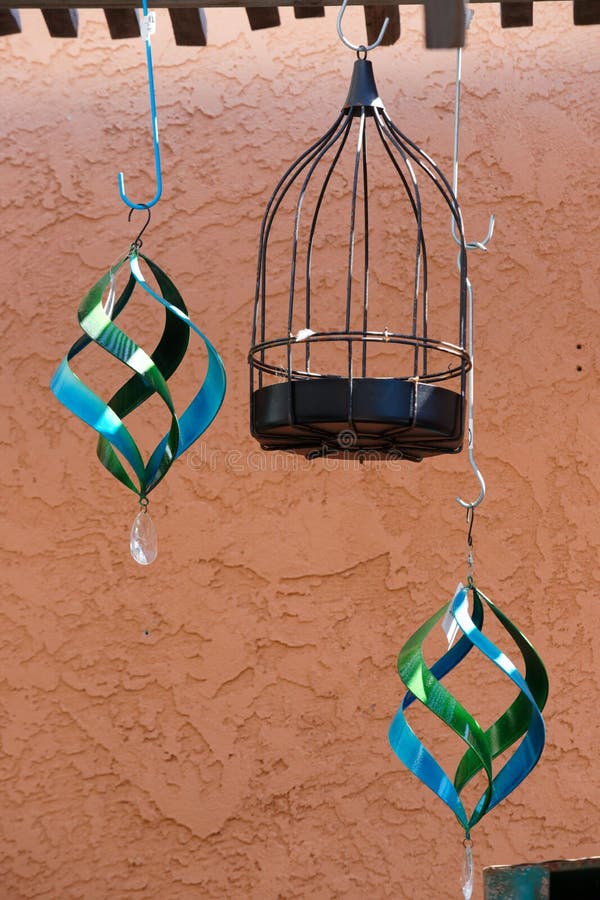 Vertical Shot of a Hanging Bird Cage Stock Image - Image of bird ...