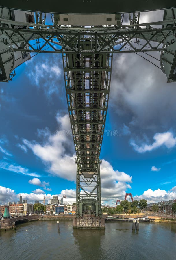 Vertical Shot of the Hef Bridge in Rotterdam Editorial Image - Image of ...